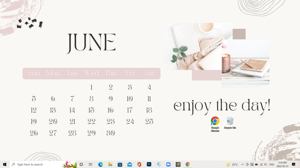 How to Create a Wallpaper Calendar for a Desktop and/or Laptop using ...