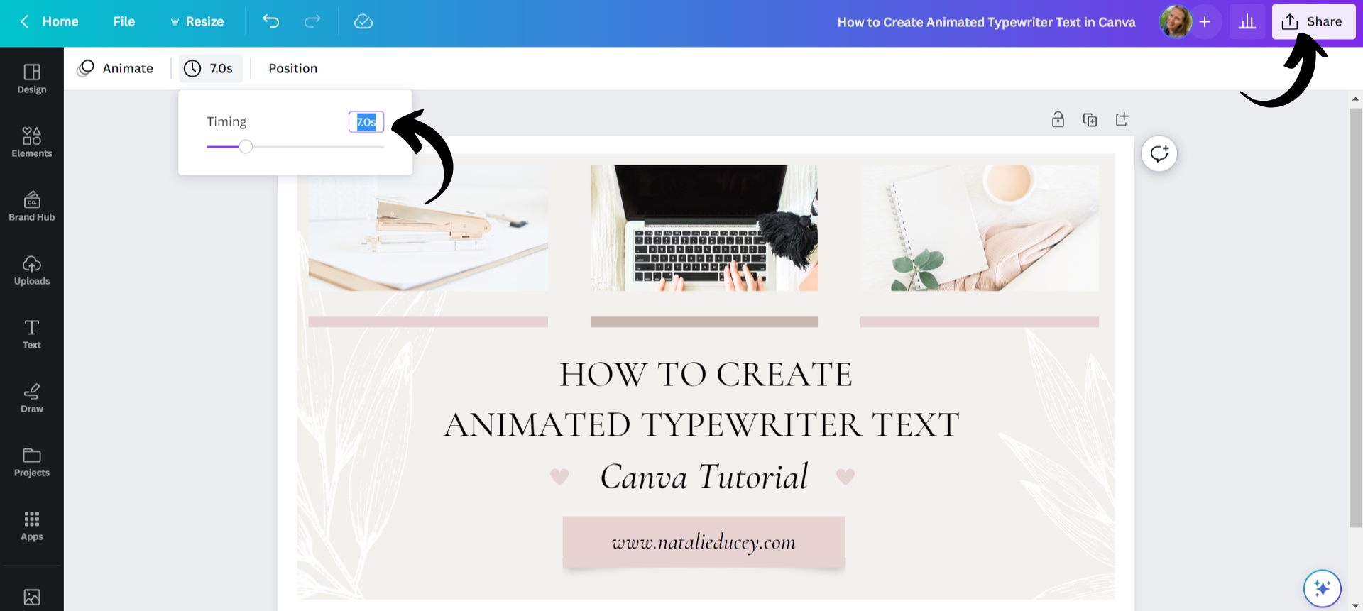 How to Create Animated Typewriter Text in Canva – Natalie Ducey
