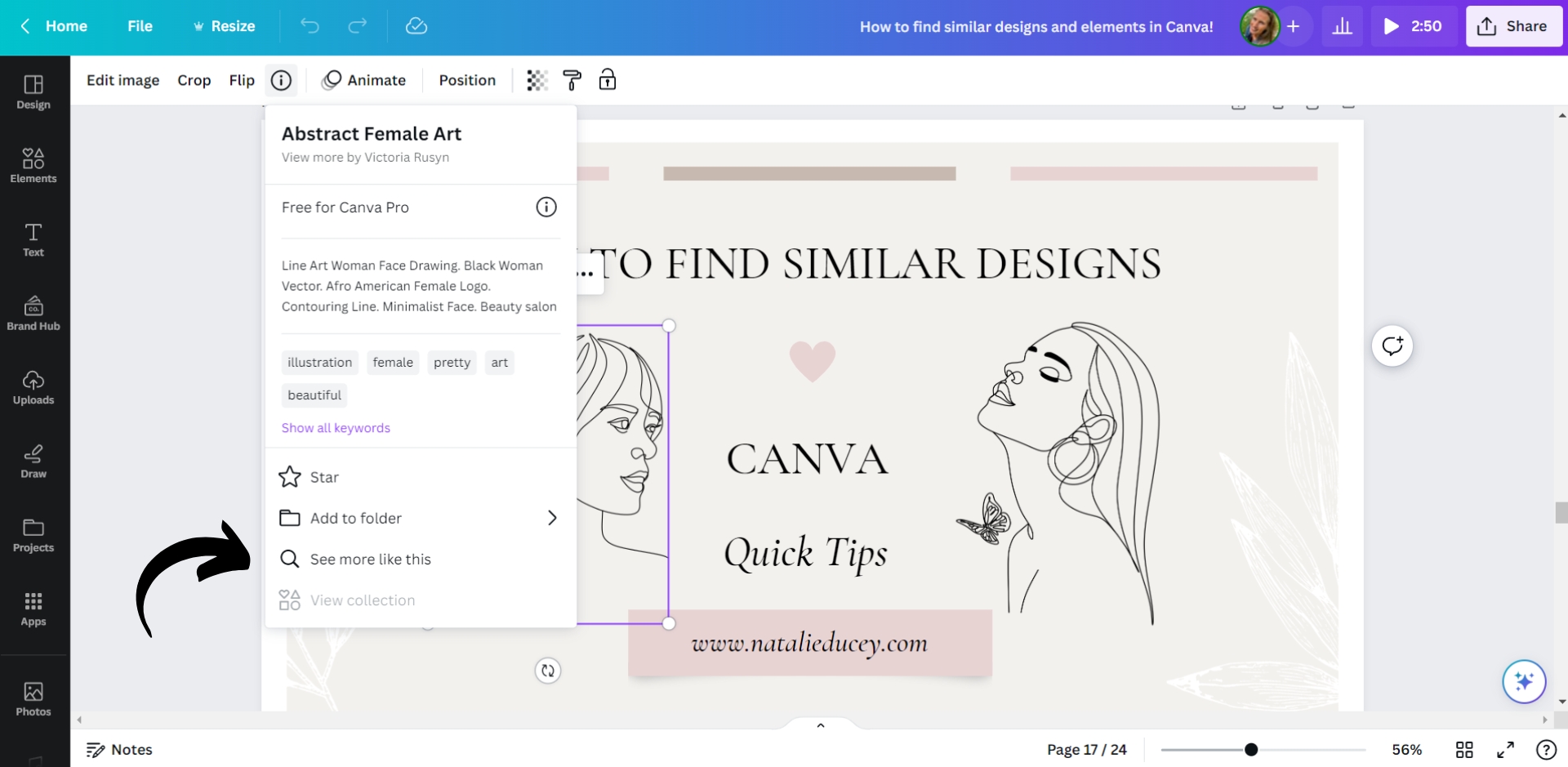 How To Find Similar Graphics From Templates In Canva Natalie Ducey